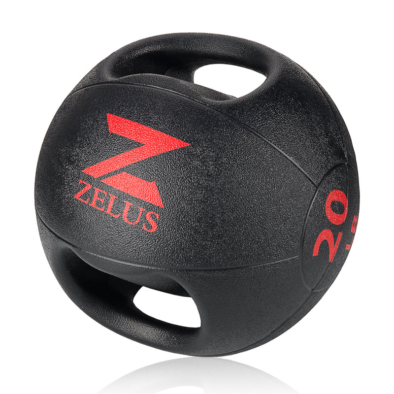 20 lb Medicine Ball, Exercise Ball with Handles - Zelus Fitness ...