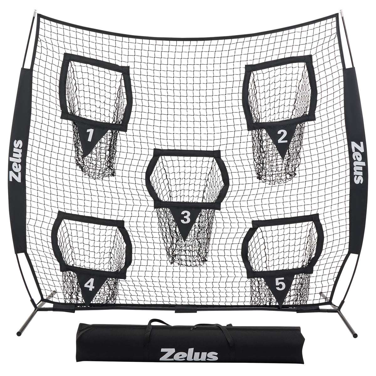Football Throwing Net, Quarterback Training Equipment with 5 Target Po ...