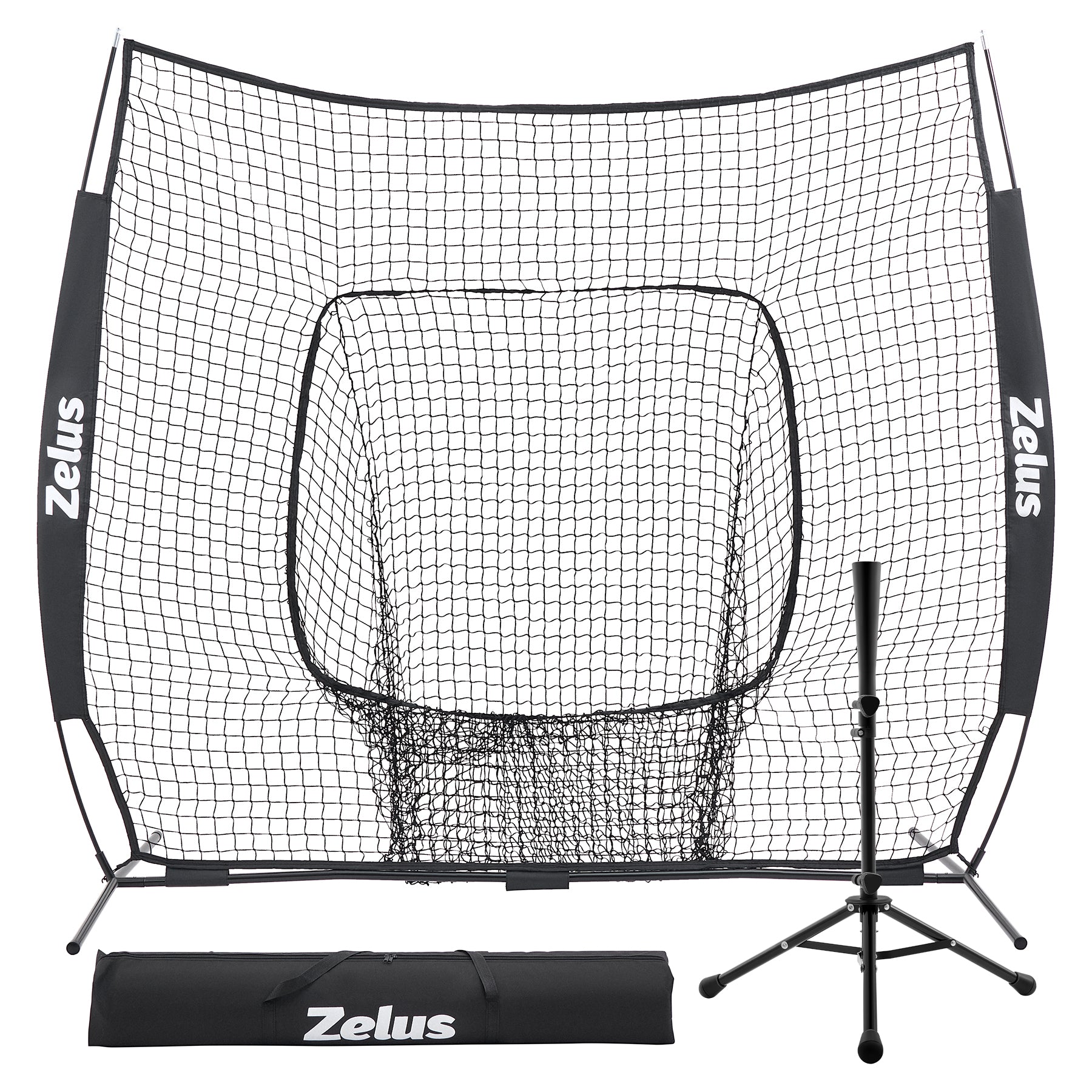 Baseball & Softball Practice Hitting and Pitching Net with Batting Tee ...