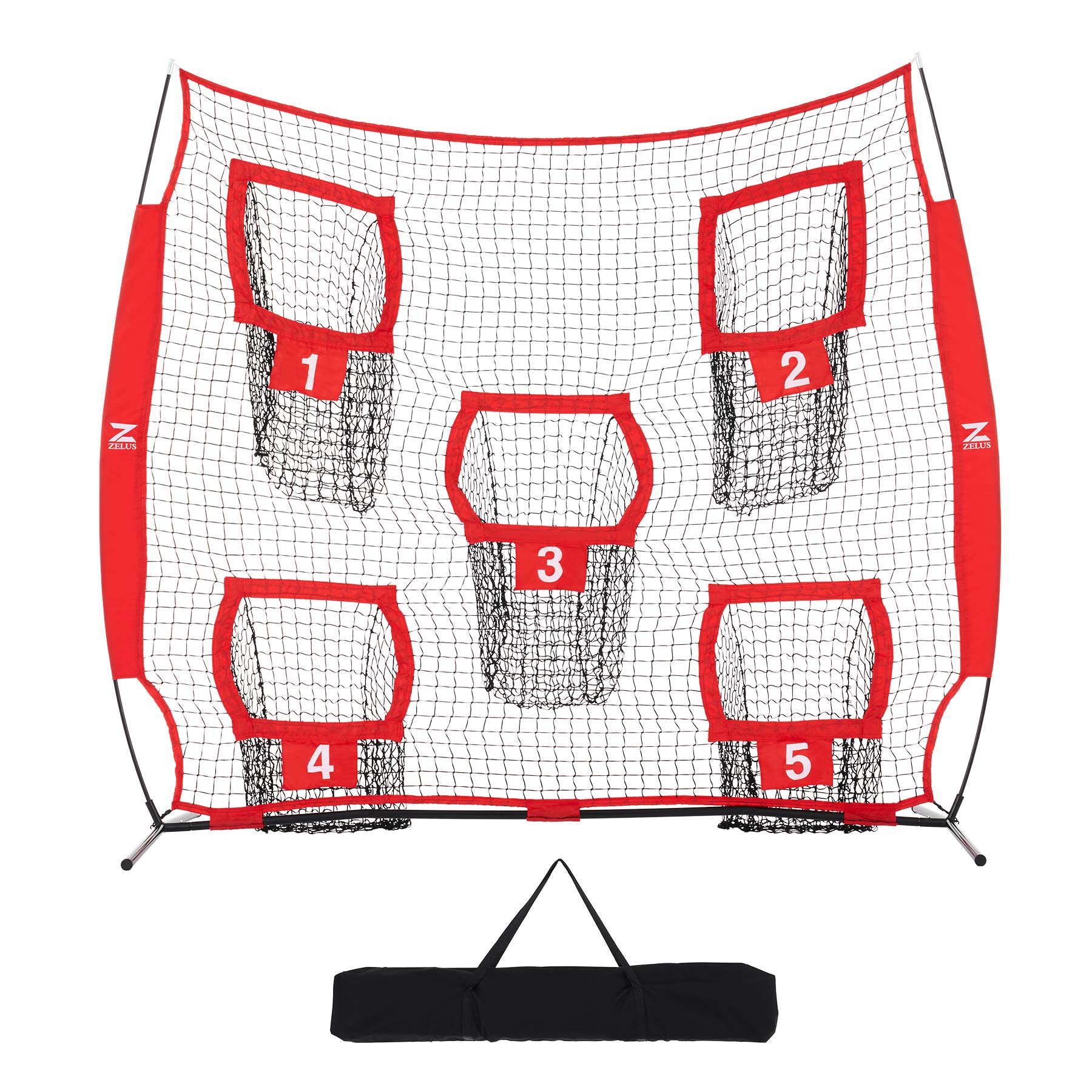 Rugby Throwing Net 7x7 ft Football Throwing Net- Red – ZelusFitness