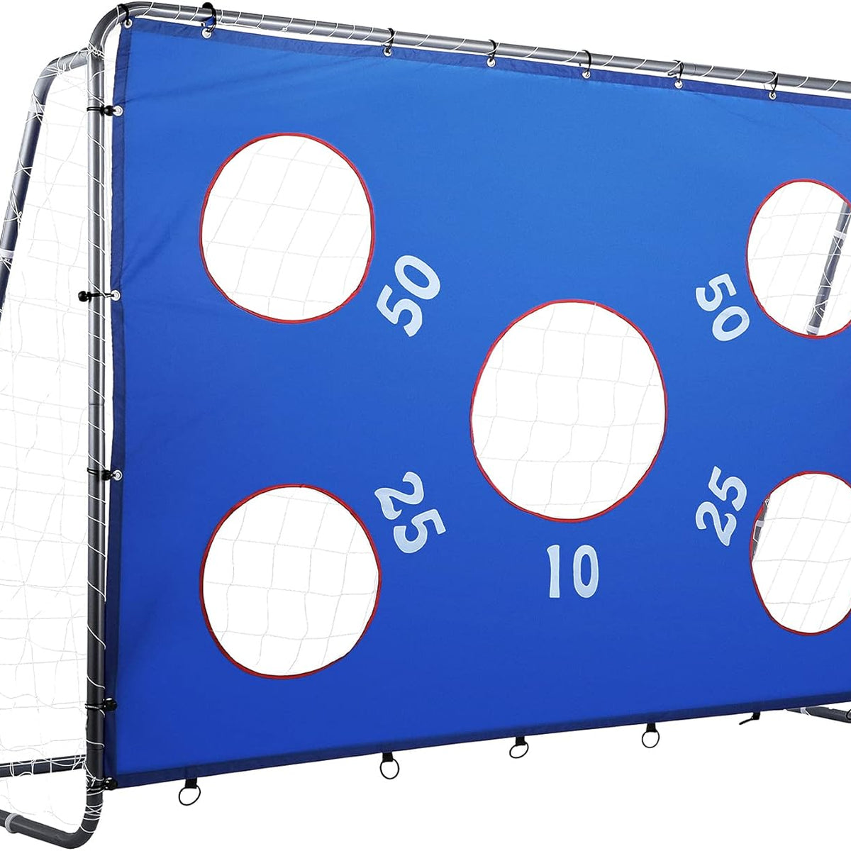 ZELUS 8x5.6 ft Soccer Goal with Target Net – Durable All-Weather Train ...