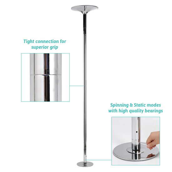 Portable Dancing Pole 45mm, Fitness Exercise Spinning Static Dance Pole ...